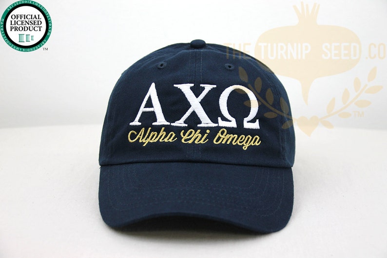 Alpha Chi Omega Sorority Baseball Cap - Custom Color Hat and Embroidery ...