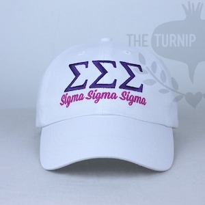 Sigma Sigma Sigma Baseball Cap - Custom Color Hat and Embroidery. - Etsy
