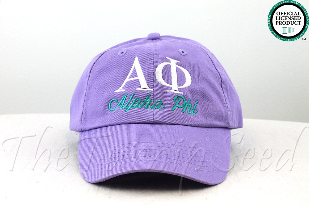 Alpha Phi Sorority Baseball Cap Custom Color Hat and - Etsy