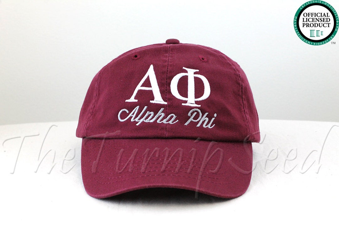 Alpha Phi Sorority Baseball Cap - Custom Color Hat and Embroidery. - Etsy