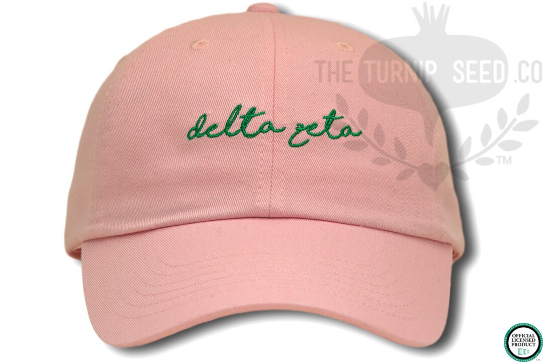 Delta Zeta Handwriting Script Sorority Baseball Cap - Custom Color Hat ...