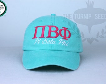 Pi Beta Phi Sorority Baseball Cap Custom Color Hat and | Etsy