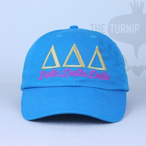 Delta Delta Delta Sorority Baseball Cap Custom Color Hat and - Etsy