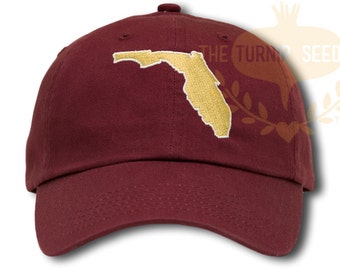 Florida State Baseball Cap Outline State Design | Etsy