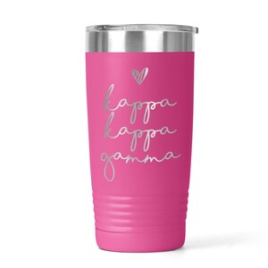 Kappa Kappa Gamma Sorority Handwriting Script Engraved Vacuum Insulated ...