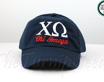 Chi Omega Sorority Baseball Cap Custom Color Hat and | Etsy