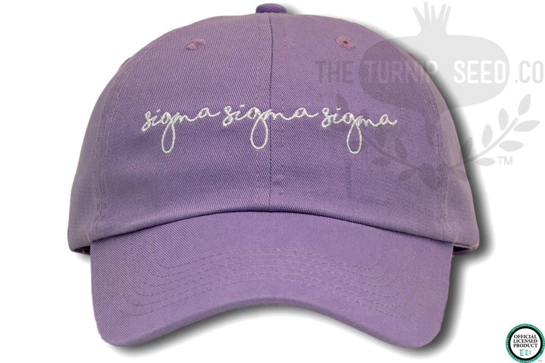 Sigma Sigma Sigma Handwriting Script Sorority Baseball Cap - Custom ...