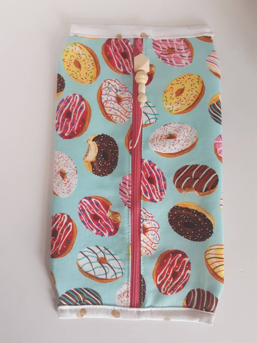 Donut Fabric Large Size Popcorn Pouch Expanding Pouch Modern - Etsy