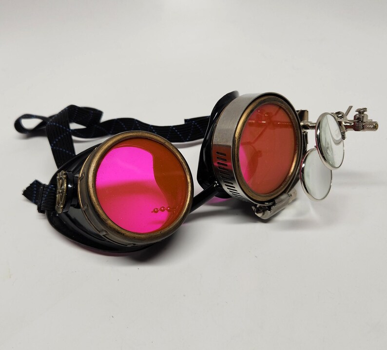 Steampunk Goggles With Pink Lenses - Etsy