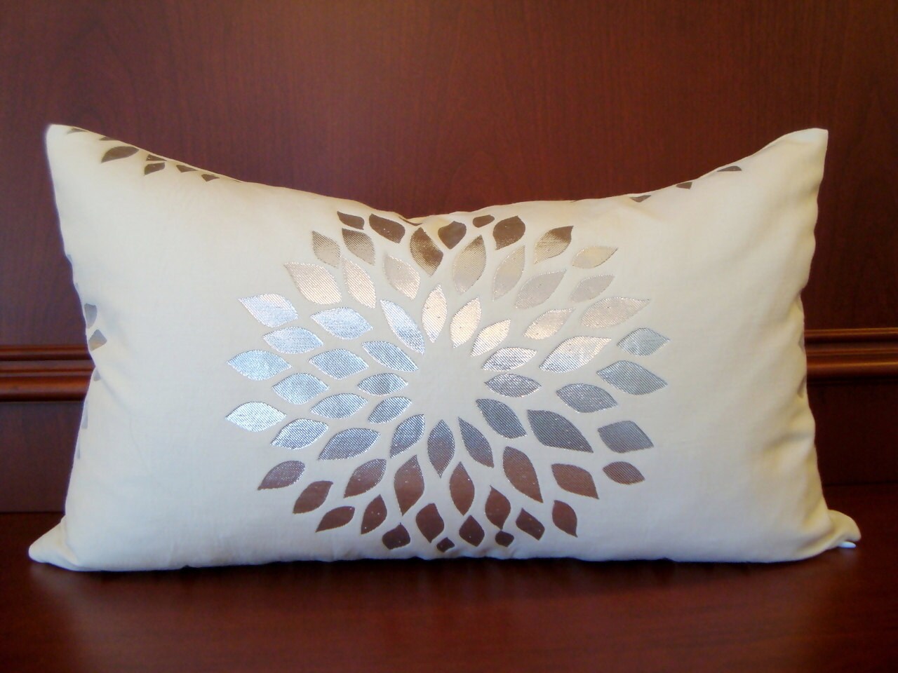 Decorative Designer White Abstract Floral Pillow Cover Lurex - Etsy