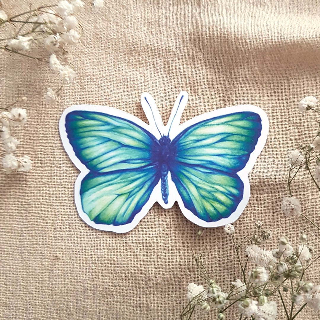 Butterfly Vinyl Sticker Insect Laptop Decal Bright Vinyl Sticker Single ...