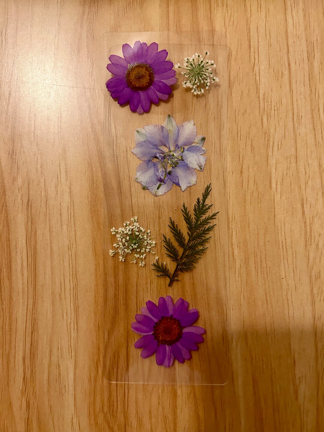 Handmade Pressed Floral Laminated Bookmarks Real Flowers Book Lover ...