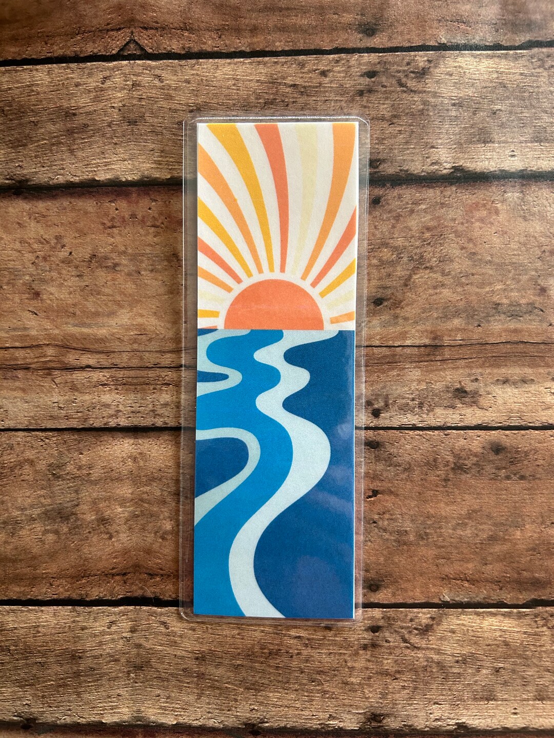 Sun and Beach Laminated Bookmark - Book Lover Gift - Bookmark ...