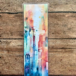 Cityscape Landscape Single Sided Laminated Bookmark - Book Lover Gift ...