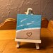 Original Beach Painting - 3 X 3 Mini Canvas Art - Beach Scene and Sand ...
