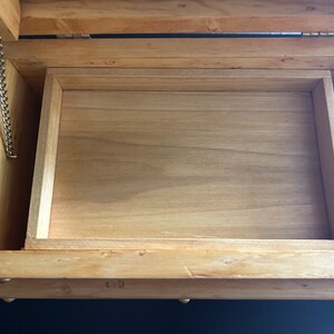 Vintage Handmade Tabletop Wooden Trunk Chest Box Keepsake Cottage Core ...