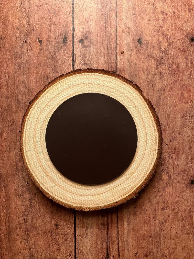 Wood Burned and Hand Painted Mountain Forest Scene Magnet or Ornament ...