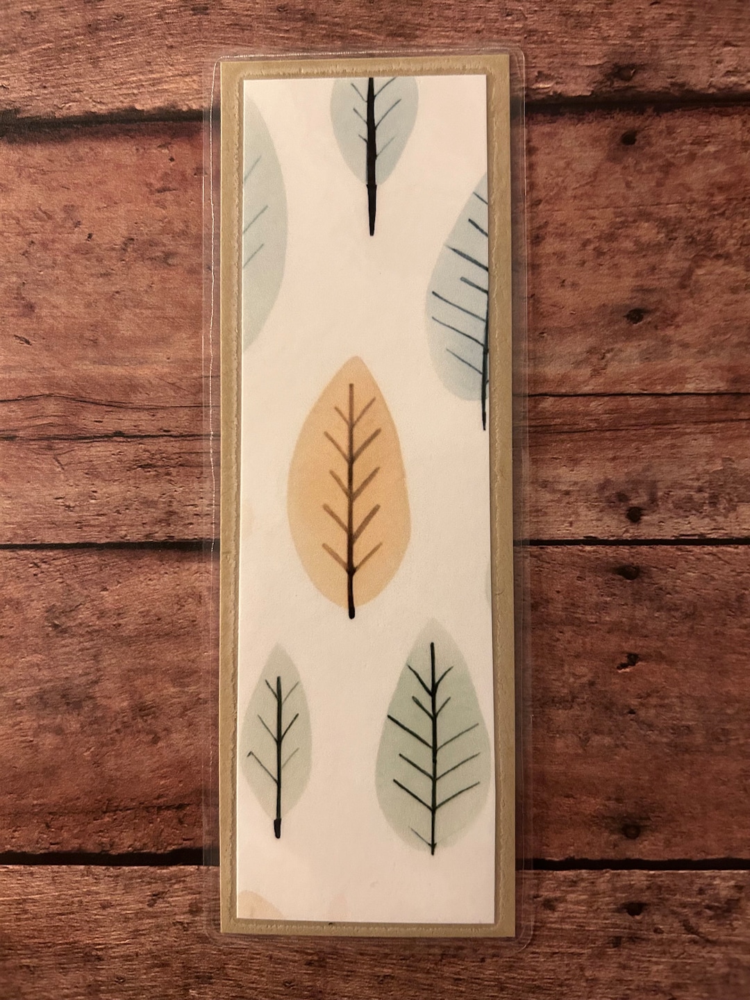 Leaves Leaf Laminated Bookmark - Book Lover Gift - Bookmark - Outdoor ...
