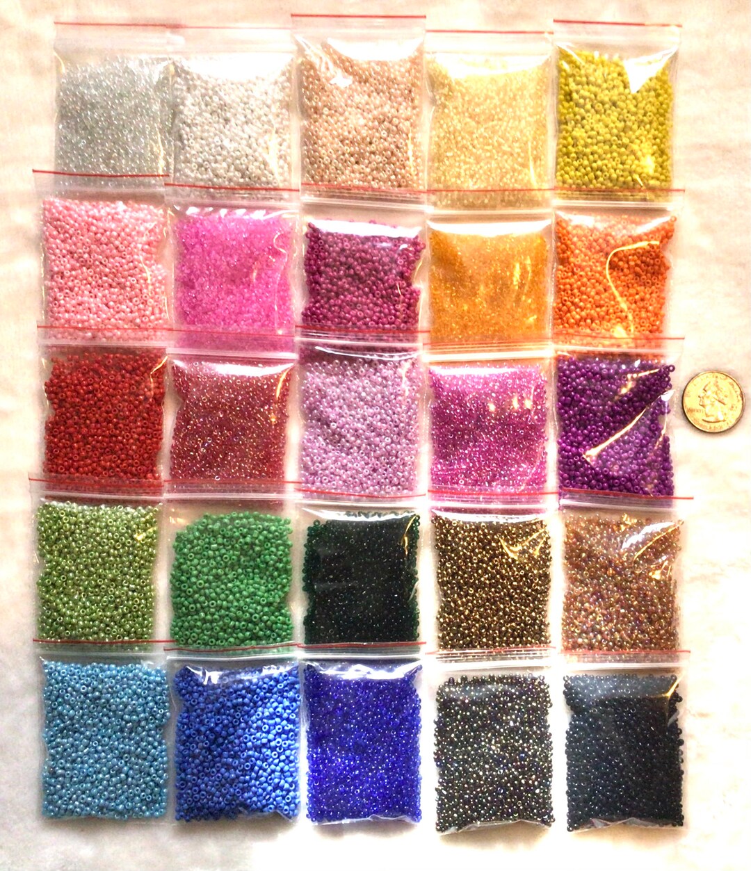 500g Bulk Wholesale Lot Glass Seed Beads Size 11/0 Assorted Colors Free ...