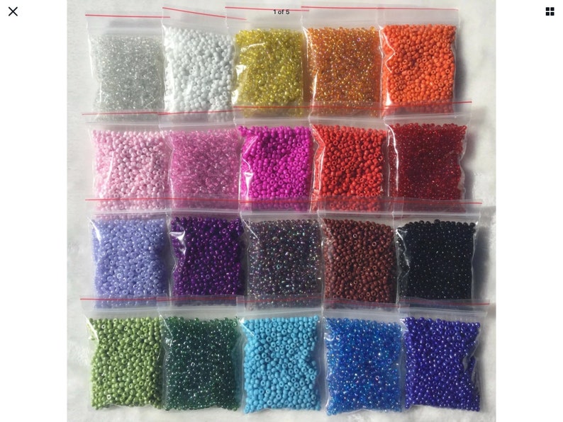 500g Bulk Wholesale Lot Glass Seed Beads Size 8/0 3mm Assorted Colors ...