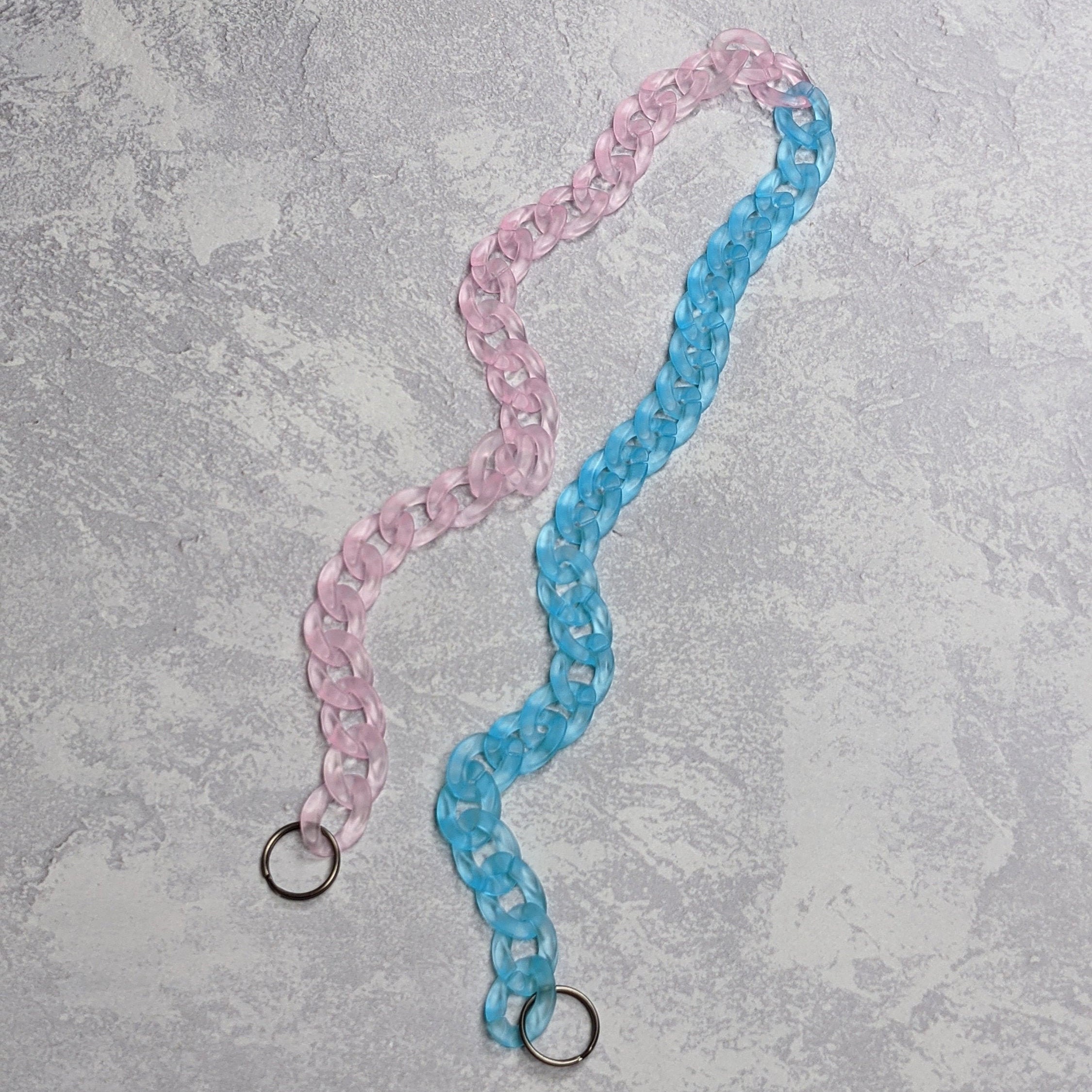 Chunky Plastic Chain Link Face Mask Holder Colorful Kawaii Open Chain ...