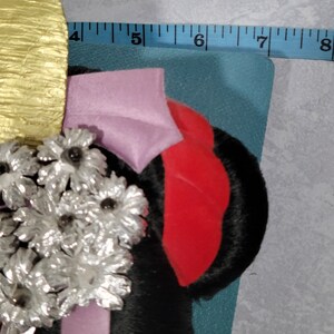 Vintage Japanese Hagoita Battledore Paddle Woman in Kimono With Painted ...