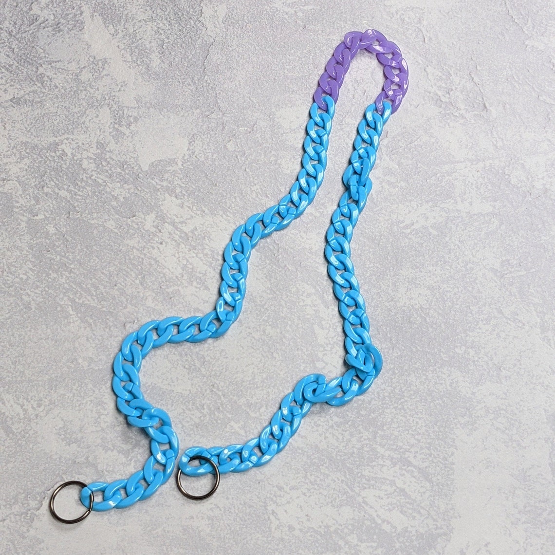 Chunky Plastic Chain Link Face Mask Holder - Colorful Kawaii Open Chain ...
