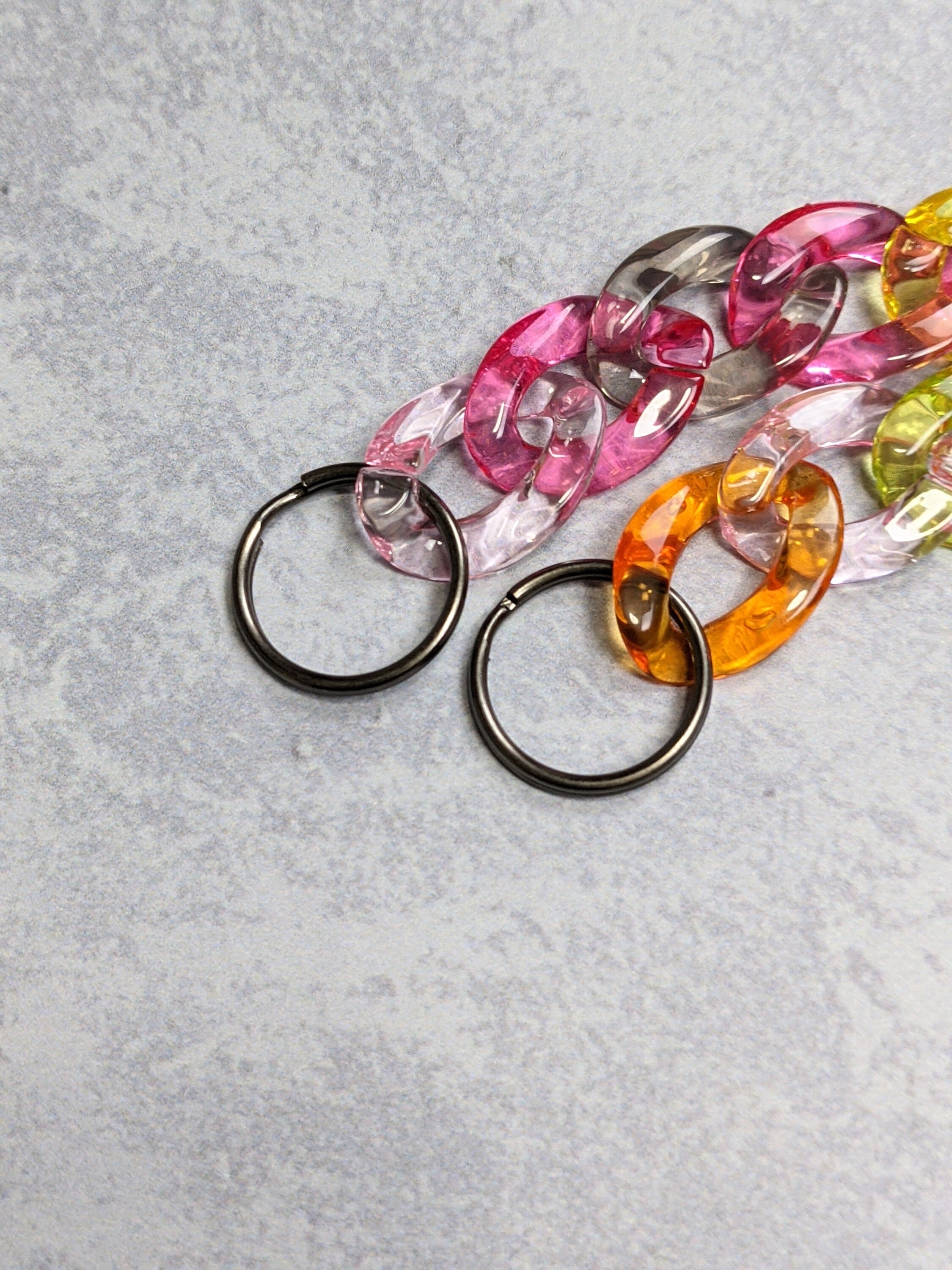 Chunky Plastic Chain Link Face Mask Holder Colorful Kawaii Open Chain ...