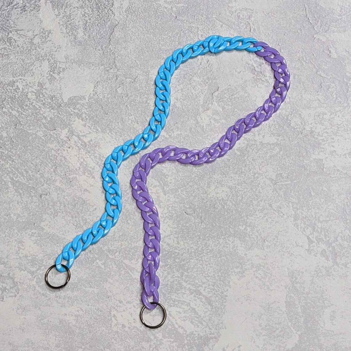 Chunky Plastic Chain Link Face Mask Holder - Colorful Kawaii Open Chain ...