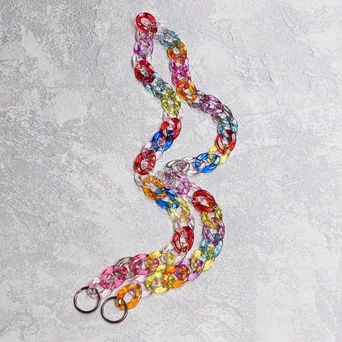 Chunky Plastic Chain Link Face Mask Holder Colorful Kawaii | Etsy