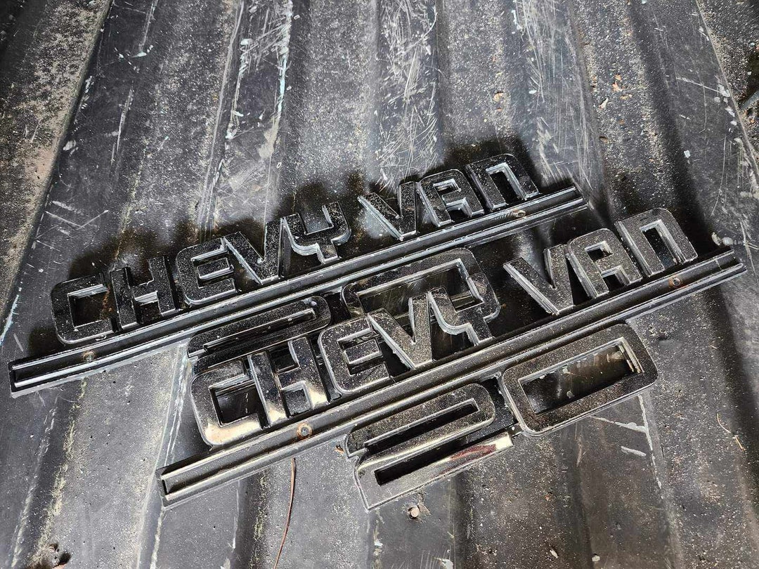 The Original Chevrolet Van Emblems From "the Black Phone Van" the ...