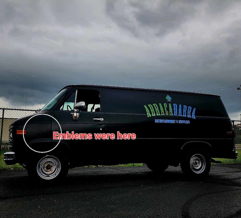 The Original Chevrolet Van Emblems From "the Black Phone Van" the ...