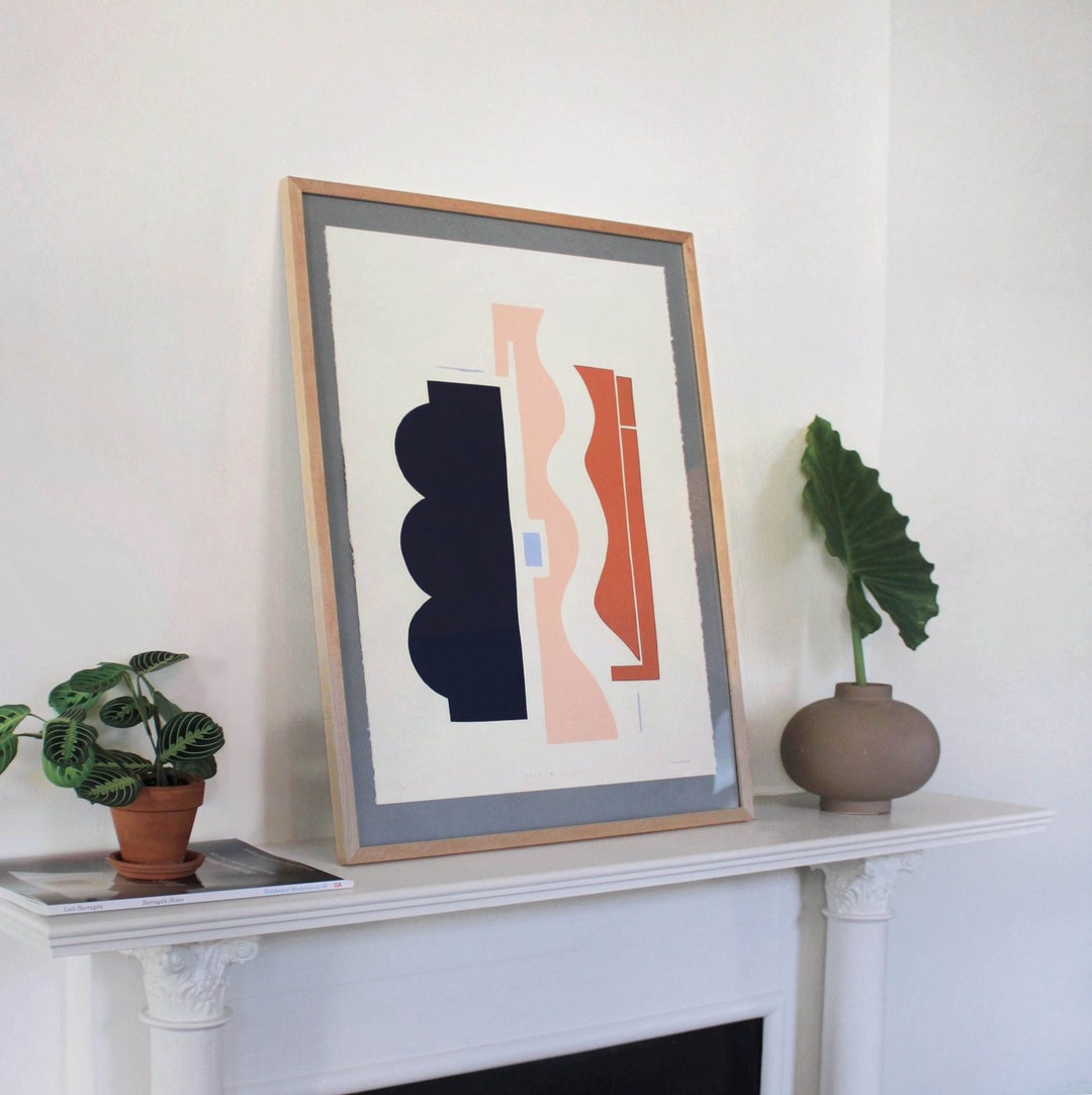 Sand & Cliff //screenprint Limited Edition - Etsy