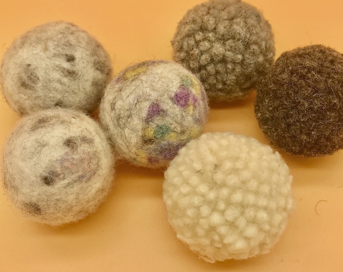 Small Bouncy Wool Balls for Cats /mixed Pack - Wool Ball Cat Toys ...