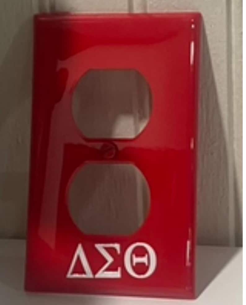 2 Delta Sigma Theta Sorority Inc. Red Wall Plate Standard - Etsy
