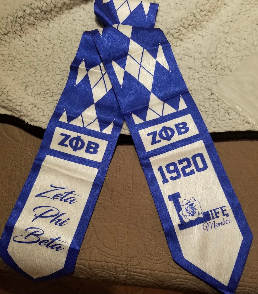 Custom Made Life Member Zeta Phi Beta Sorority, Inc. Inspired Scarf ...