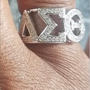 Delta Sigma Theta Ring 925 Sterling Silver - Etsy