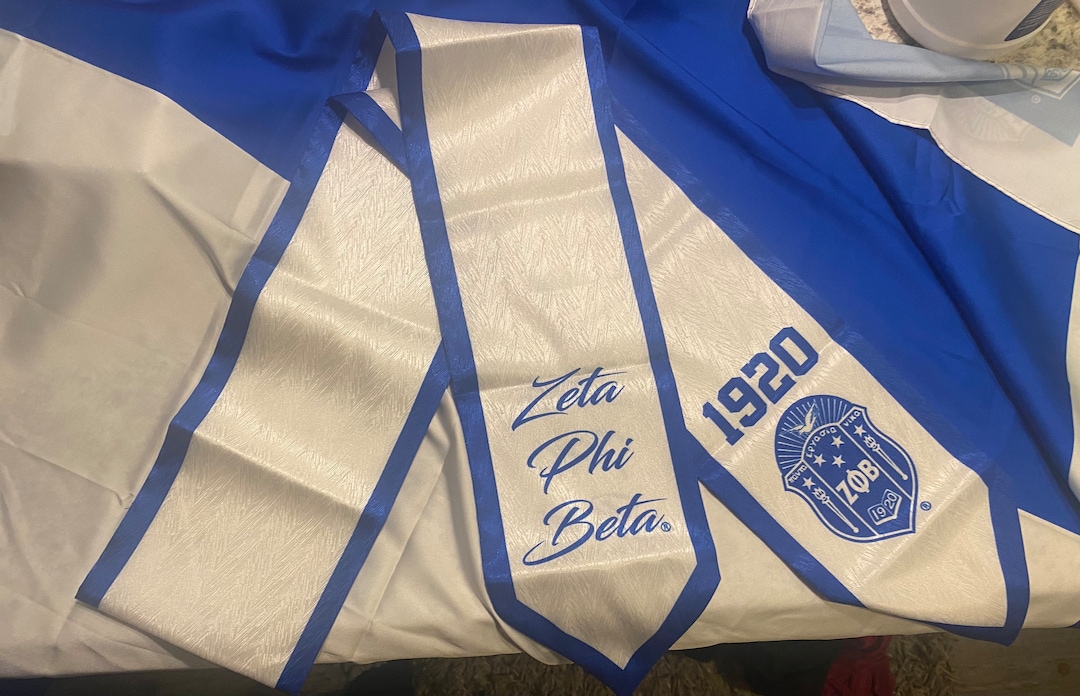 Zeta Phi Beta Sorority Inc Tie Bow or Stole - Etsy