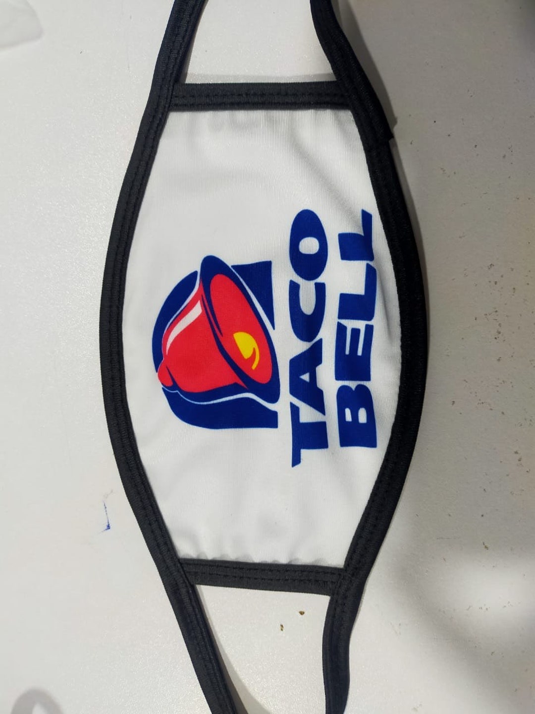 Taco Bell Inspired White Face Mask - Etsy