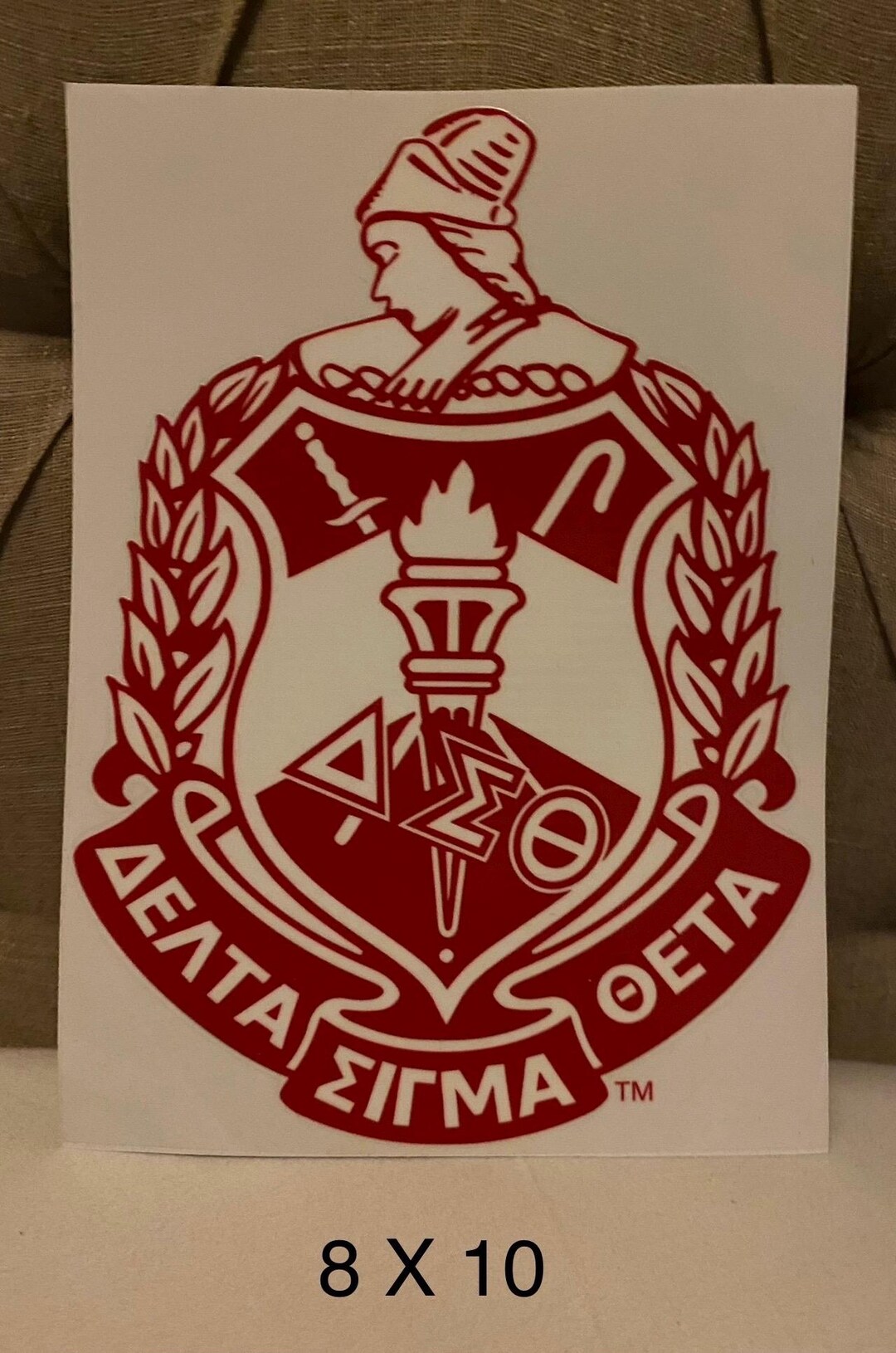 Delta Sigma Theta Crest Dtf Sticker 8x10 DIY Project - Etsy