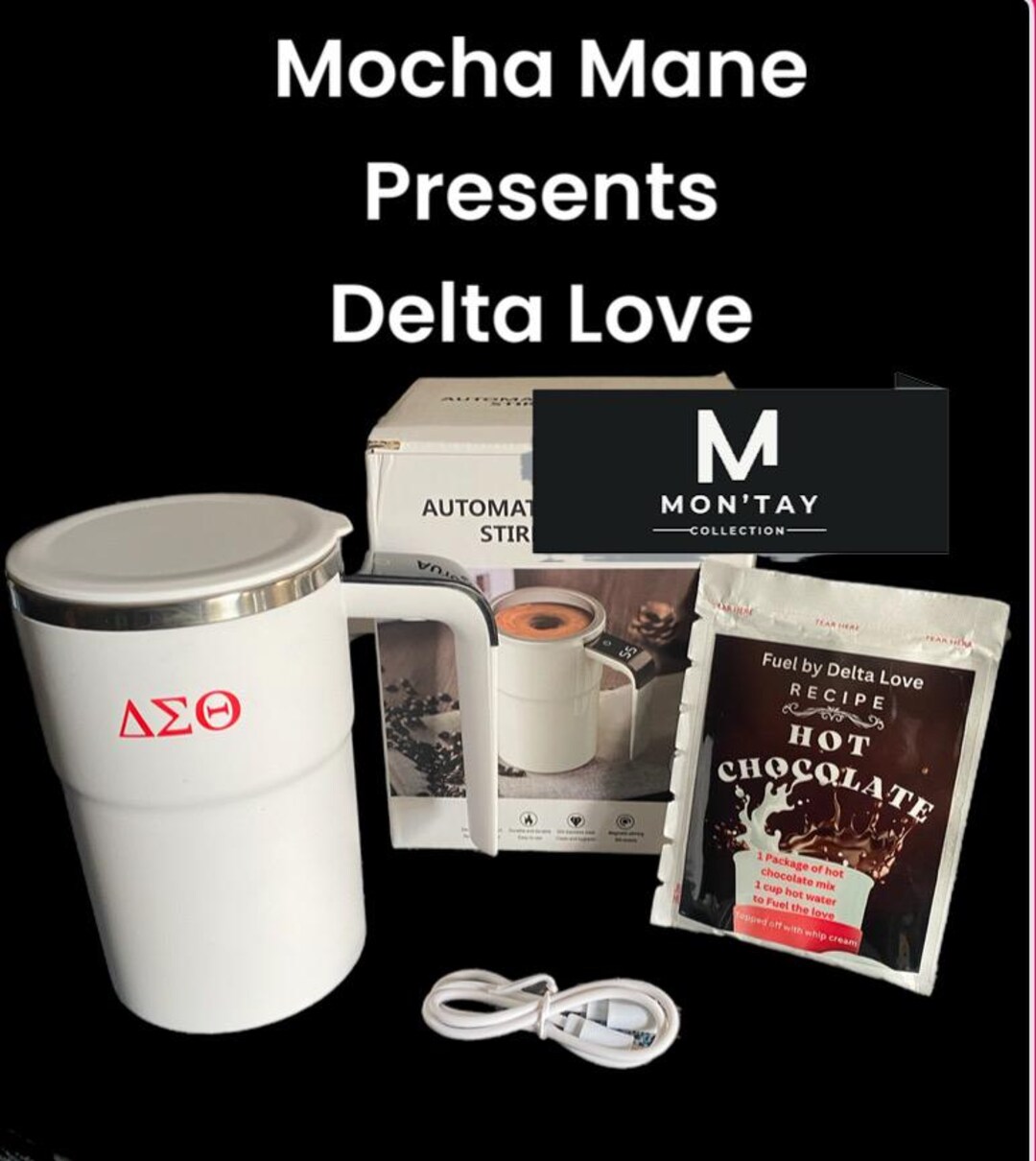 Delta Sigma Theta Automatic Stirring Coffee Mug With Hot Chocolate - Etsy
