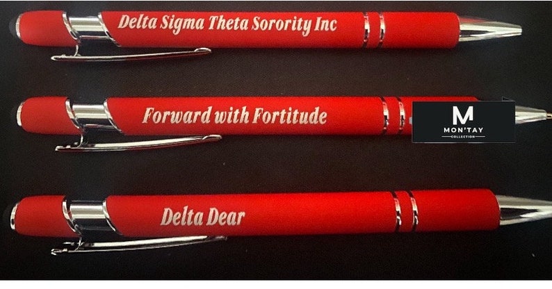 Delta Sigma Theta Pen Set: Red White, Sorority Inspired Only Dekta ...