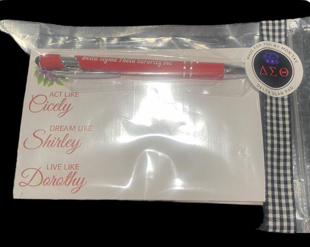 Delta Sigma Theta Inspired Rooted in Legacy Notepad and Stylus Set With ...
