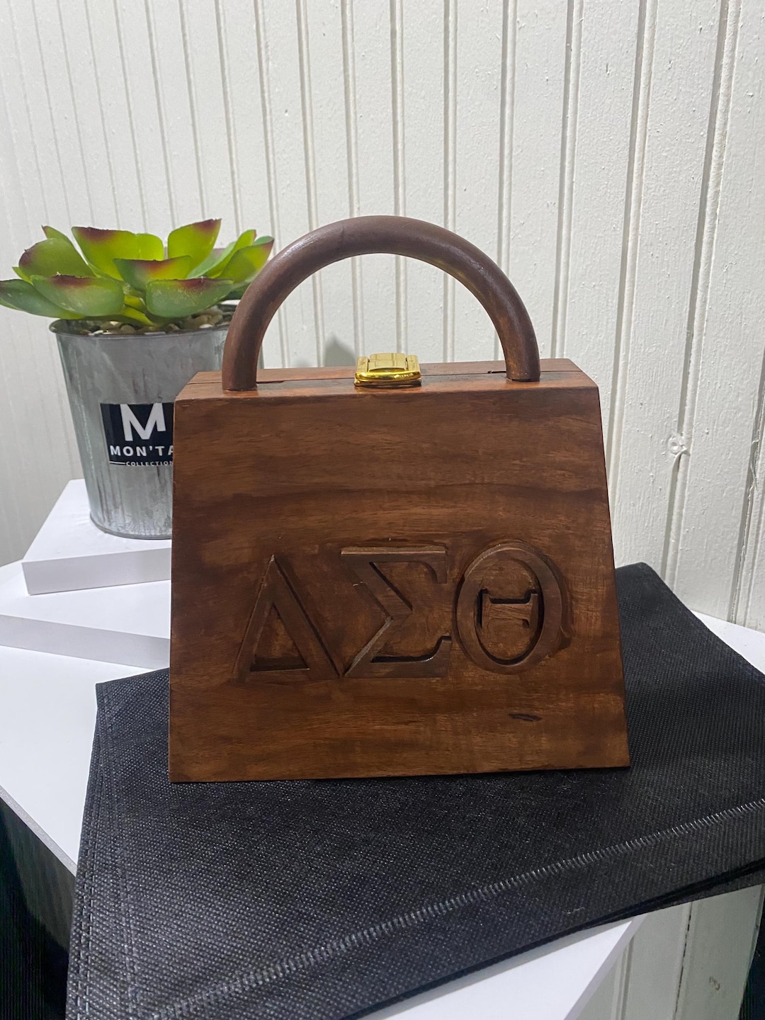 Delta Sigma Theta Sorority Wood Handbag: Custom Greek Purse - Etsy