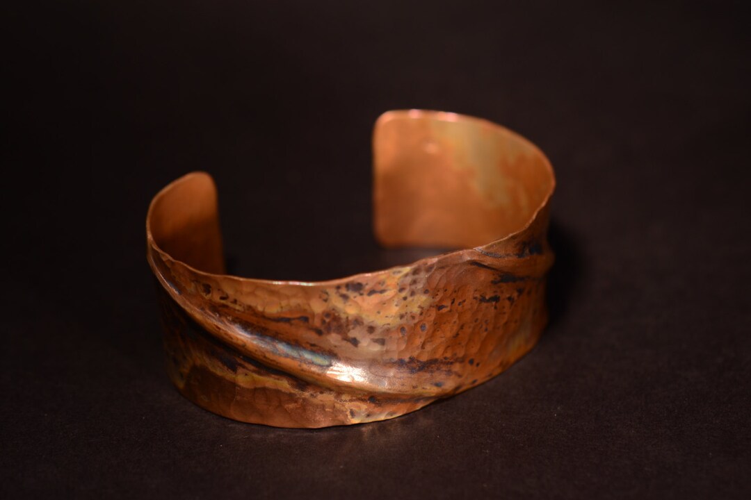 Folded Copper Bracelet - Etsy