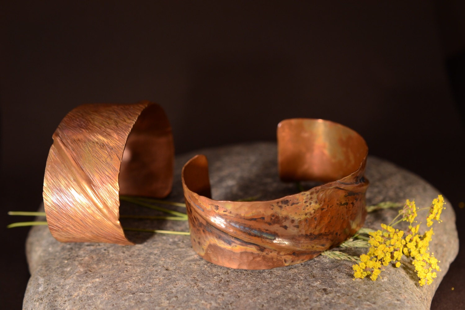 Folded Copper Bracelet - Etsy