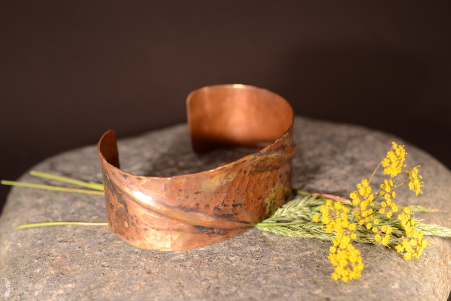 Folded Copper Bracelet - Etsy
