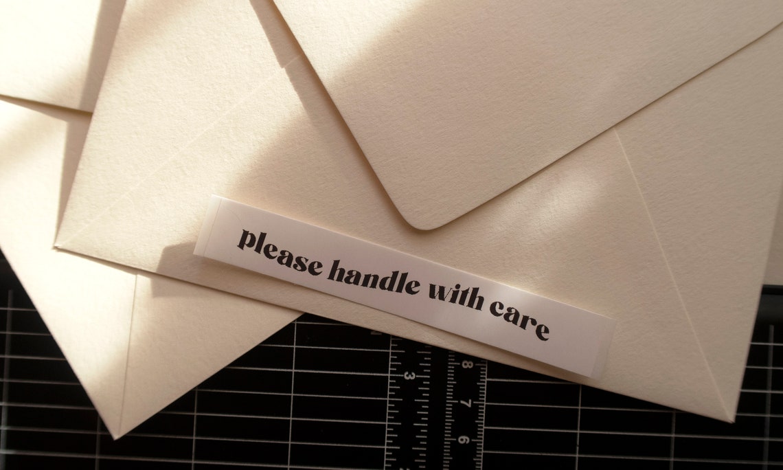 Please Handle With Care Stickers | Etsy