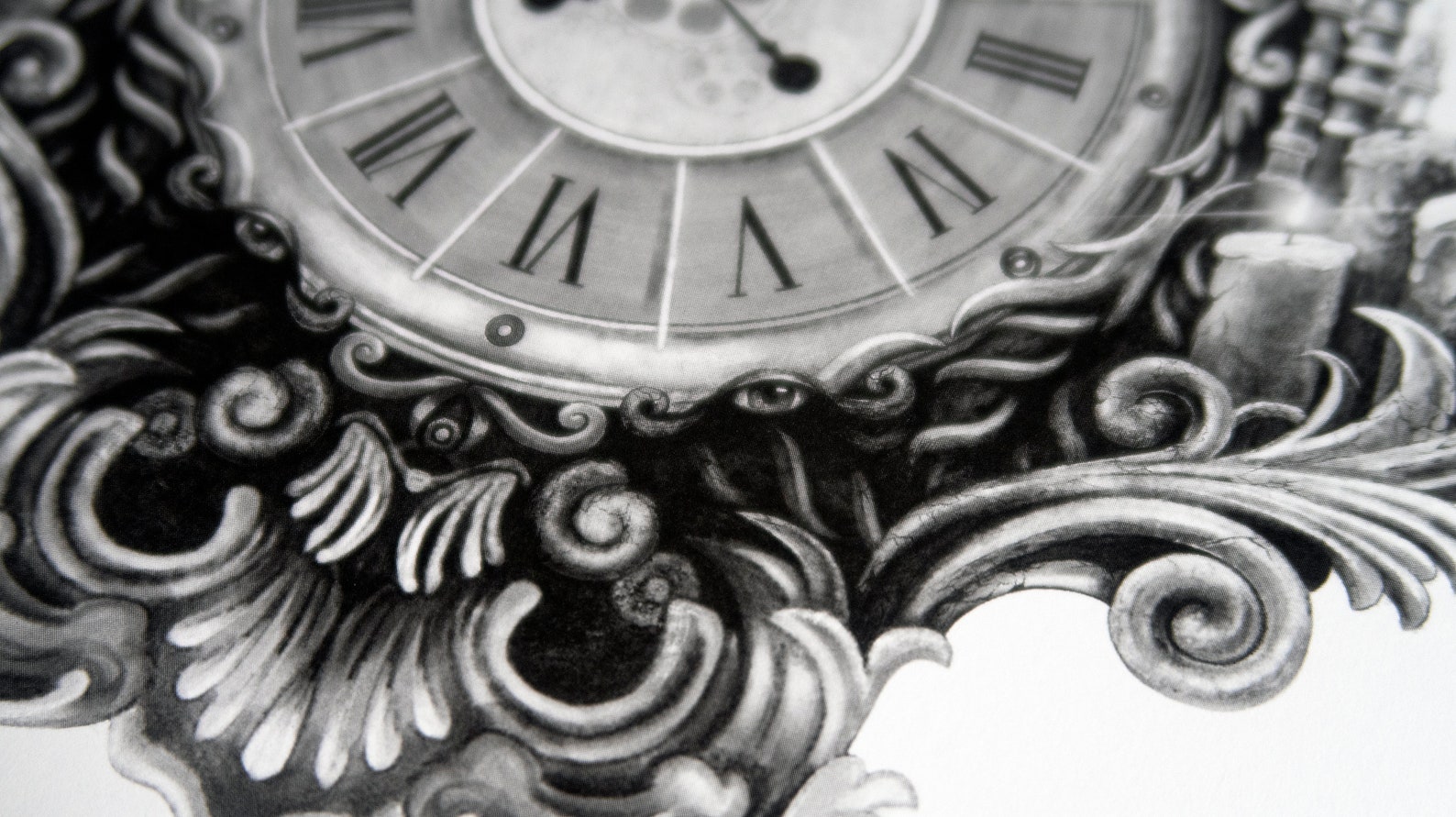 Halloween Dark Art Print Goth Clock, Fall Decor Wall Art | Witchy Emo ...