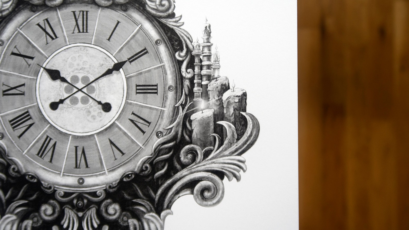 Halloween Dark Art Print Goth Clock, Fall Decor Wall Art | Witchy Emo ...